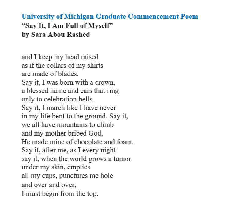 Sara Abou Rashed – Palestinian-American poet, speaker, and storyteller